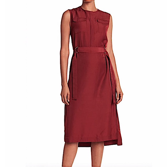 Ted Baker | Dresses | Utility Buckle Detail Dress In Burgundy | Poshmark